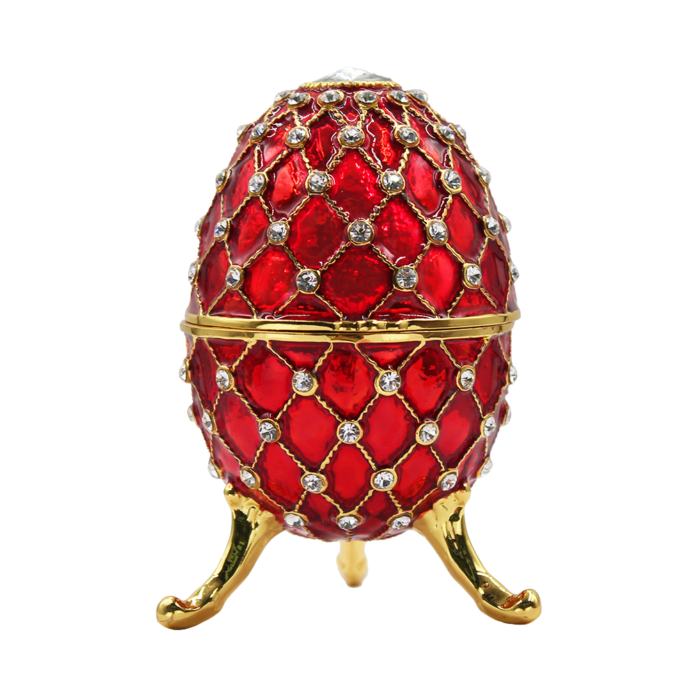 China Handmade Russian style jewelry box,easter faberge eggs crystal ...